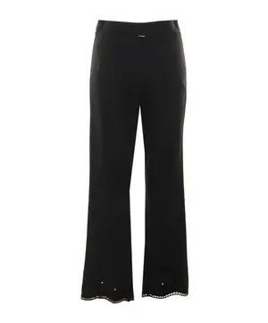 TWINSET Embroidered Hem Trousers