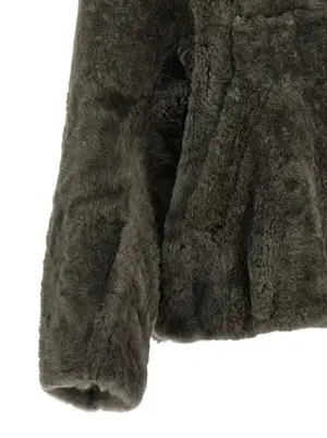 Brunello Cucinelli High-necked Long-sleeved Fur Coat