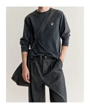 Maison Kitsuné Fox Head Patch Long-sleeved T-shirt