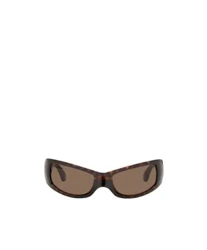 Balenciaga Geometric Frame Sunglasses - Brown