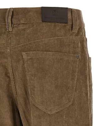 Brunello Cucinelli Narrow Wale Corduroy Contemporary Square Trousers