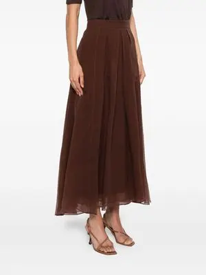 Brunello Cucinelli Pleated Midi Circle Skirt