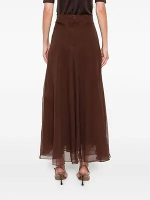 Brunello Cucinelli Pleated Midi Circle Skirt