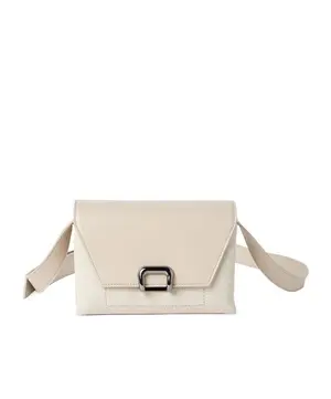 Brunello Cucinelli Sartorial Foldover Top Small Bag - Ivory