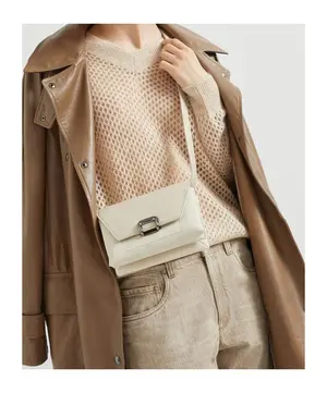 Brunello Cucinelli Sartorial Foldover Top Small Bag