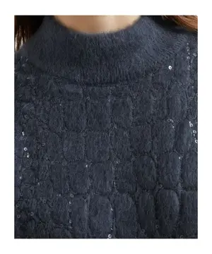 Brunello Cucinelli Croc-motif Sequin Embellished Knit Dress