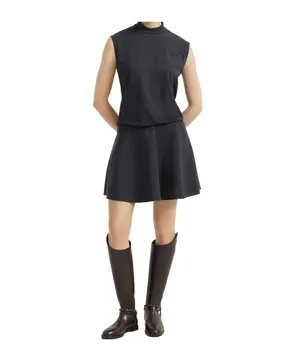 Brunello Cucinelli Monili-chain Detail Mini Dress - Anthracite Color