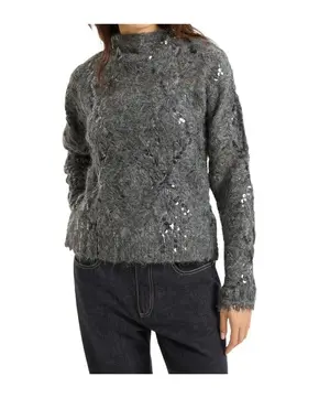 Brunello Cucinelli Embellished Sweater - Gunbronze Gray