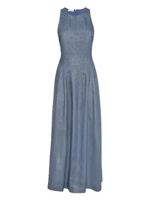 Brunello Cucinelli Crepe Maxi Dress