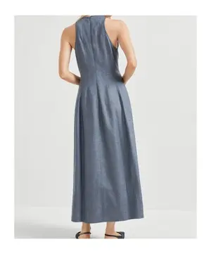 Brunello Cucinelli Crepe Maxi Dress