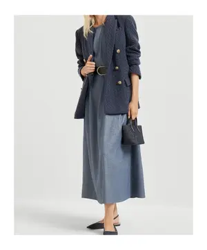 Brunello Cucinelli Crepe Maxi Dress
