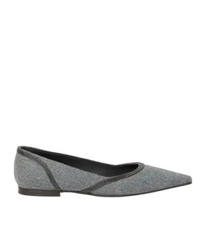 Brunello Cucinelli Flannel Ballet Flats