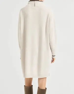 Brunello Cucinelli Ribbed High-neck Dress