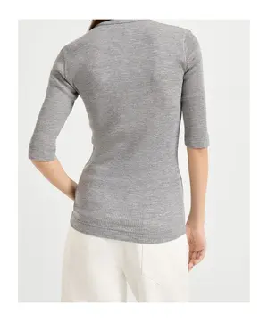 Brunello Cucinelli Ribbed Zip-neck Top