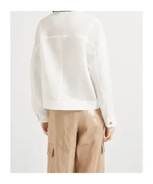 Brunello Cucinelli Monili Chain-detail Organza Jacket