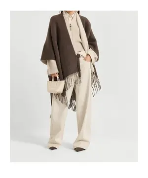 Brunello Cucinelli Fringe-detail Poncho
