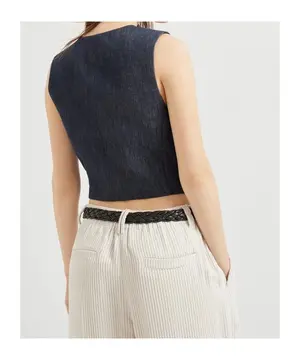 Brunello Cucinelli Cotton Wrap Waistcoat