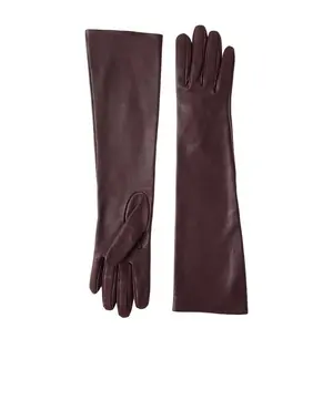 Brunello Cucinelli Long Leather Gloves - Red