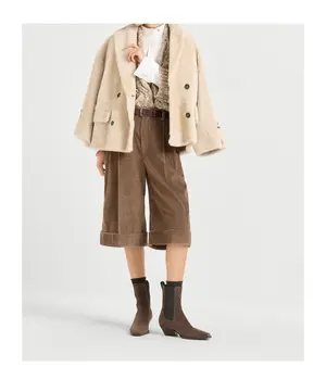 Brunello Cucinelli Double Breasted Fur Jacket