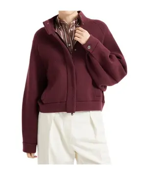Brunello Cucinelli High-neck Balloon-sleeve Jacket - Multicolor