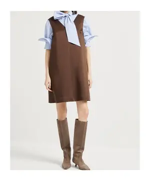 Brunello Cucinelli Sleeveless V-neck Mini Dress
