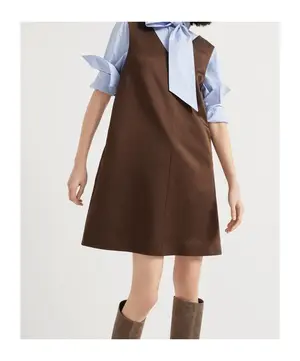 Brunello Cucinelli Sleeveless V-neck Mini Dress