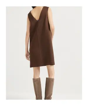 Brunello Cucinelli Sleeveless V-neck Mini Dress