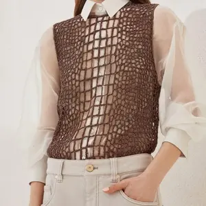 Brunello Cucinelli Crocodile-effect Top