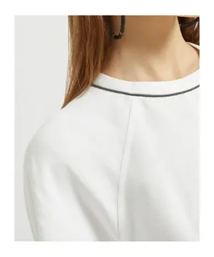 Brunello Cucinelli Monili Chain-detail Twill Mini Dress - Ivory