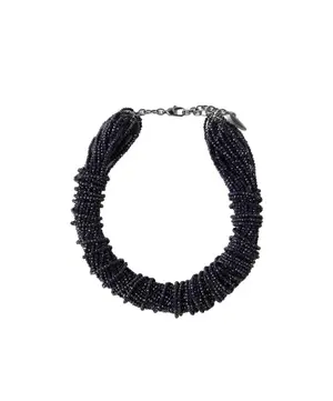 Brunello Cucinelli Beaded Choker Necklace - Black