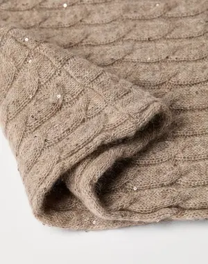 Brunello Cucinelli Cable-knit Sequin Scarf