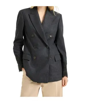 Brunello Cucinelli Double-breasted Blazer - Dark Gray