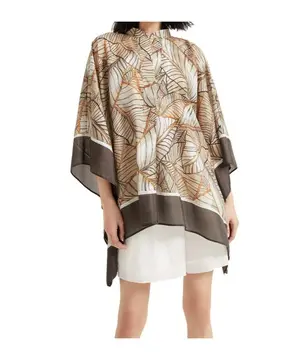 Brunello Cucinelli Papyrus-print Cape - Nude