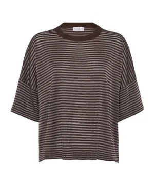 Brunello Cucinelli Striped T-shirts For Women