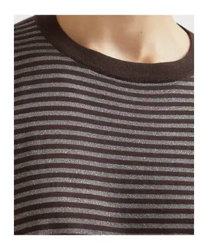 Brunello Cucinelli Striped Crewneck T-shirt