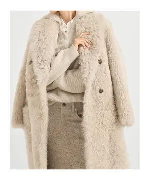 Brunello Cucinelli Double-breasted Shearling Coat