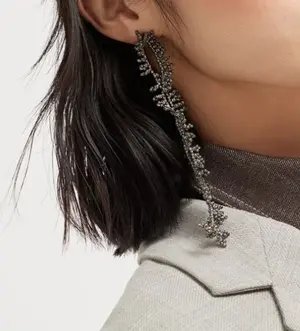 Brunello Cucinelli Sterling Silver Knotted Earrings