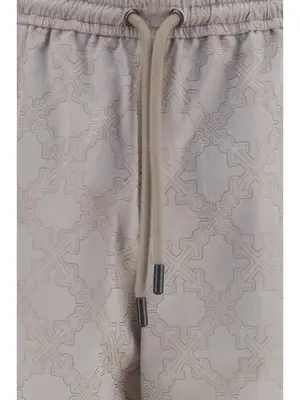Off-White Drawstring Casual Pants