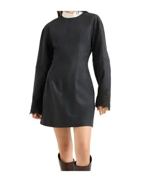 Brunello Cucinelli Wool Mini Dress - Black
