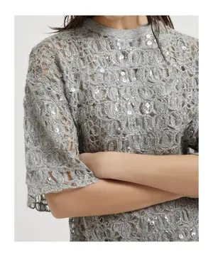 Brunello Cucinelli Sequinned Embroidered Mini Dress