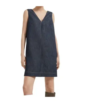 Brunello Cucinelli Denim Mini Dress - Black