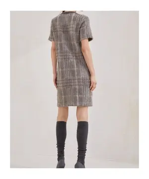 Brunello Cucinelli Check-pattern Sequin Dress