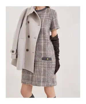 Brunello Cucinelli Check-pattern Sequin Dress