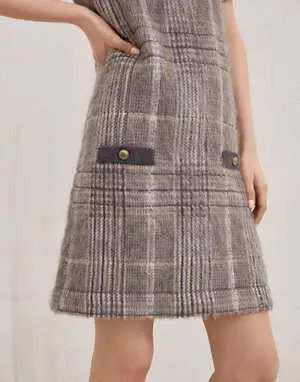 Brunello Cucinelli Check-pattern Sequin Dress