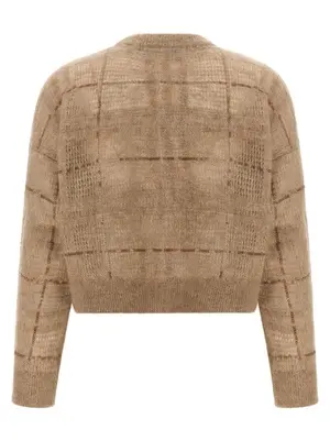 Brunello Cucinelli Sequin Check Sweater