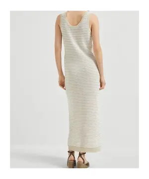 Brunello Cucinelli Open-knit Maxi Dress