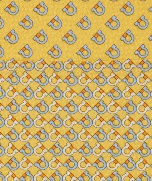 FERRAGAMO Gancini Square Print Silk Tie