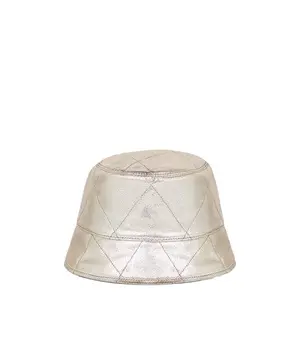 Brunello Cucinelli Lamé Bucket Hat - White