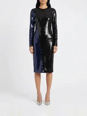 TOM FORD Two-tone Sequin Midi Dress