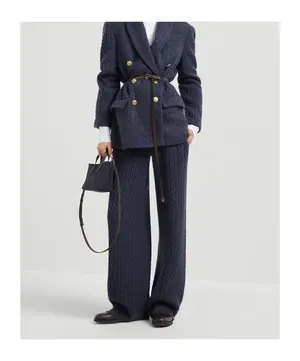 Brunello Cucinelli Cable-knit Trousers